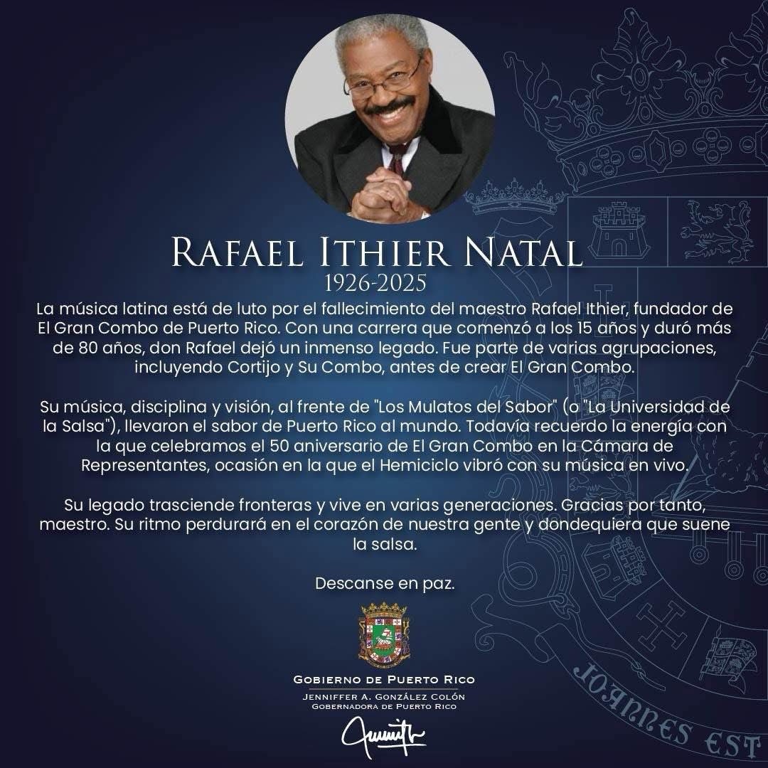 La gobernadora lamenta deceso de Rafael Ithier – Prensa sin censura